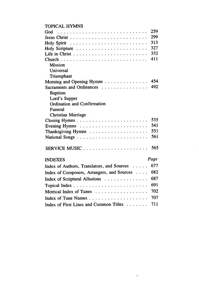The Presbyterian Hymnal Hymns Psalms And Spiritual Songs Page Vi