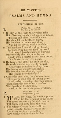 The Psalms and hymns of Rev. Isaac Watts, D.D., arranged by Dr.Rippon: with Dr. Rippon's ...