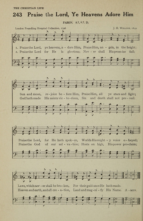 The Parish School Hymnal 243. Praise the Lord, ye heavens adore Him ...