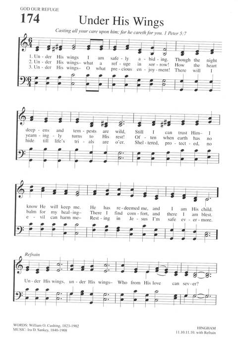 Rejoice Hymns 174. Under His wings I am safely abiding | Hymnary.org