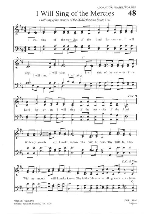 Rejoice Hymns 48. I will sing of the mercies of the Lord forever ...