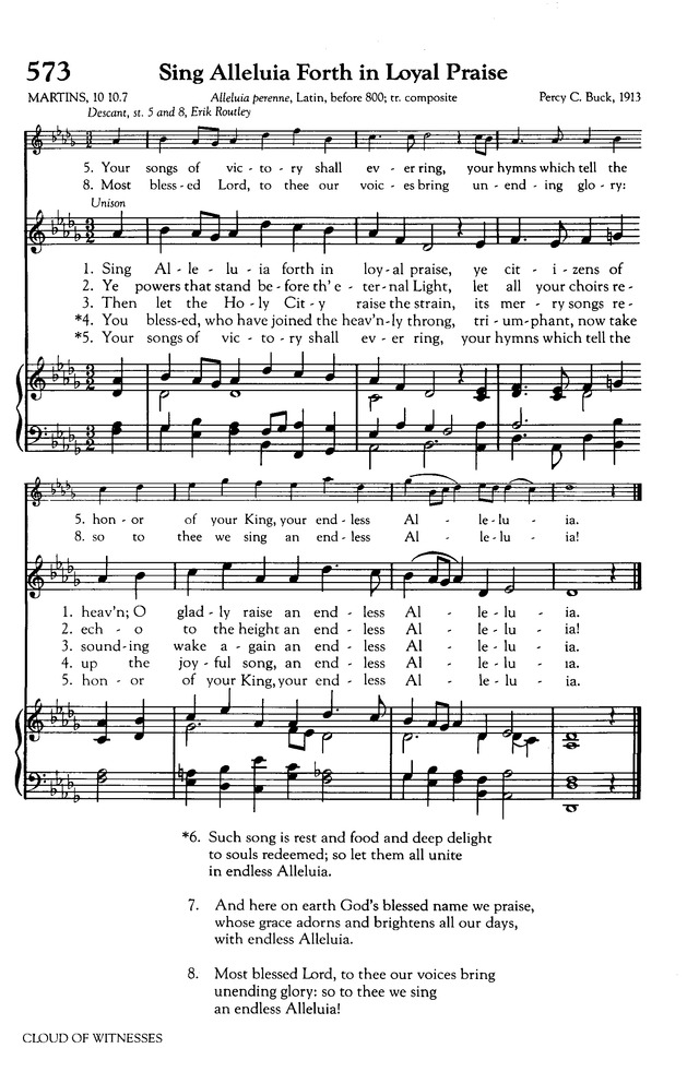Sing Alleluia forth in duteous praise - Hymnary.org