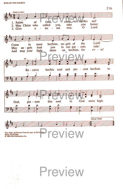 [Saints of God, come to his/her aid] (Haas) | Hymnary.org