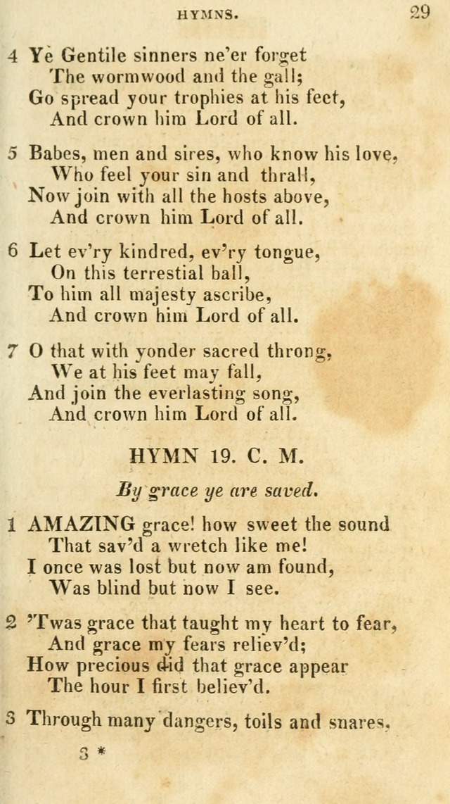 A Selection of Hymns, from the Best Authors 18. All hail the power of ...