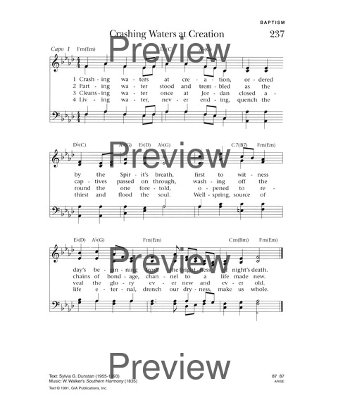 Sing! A New Creation 237. Crashing waters at creation | Hymnary.org