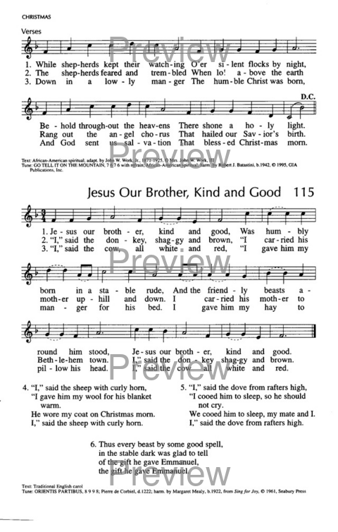 Singing Our Faith: a hymnal for young Catholics 115. Jesus our brother ...