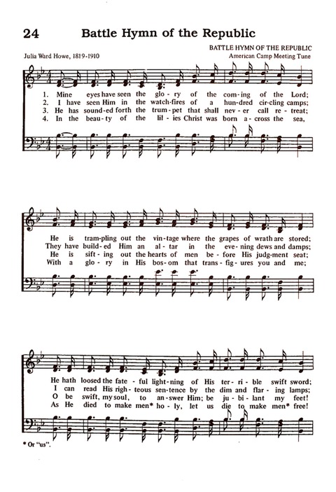 Songs of Zion 24. Mine eyes have seen the glory of the coming of the ...