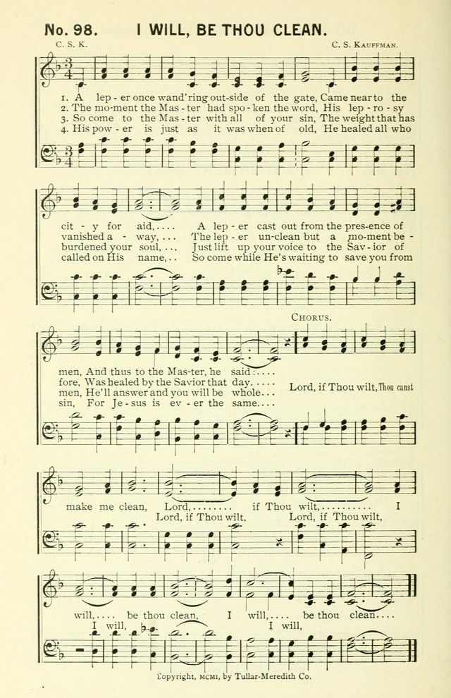 I Will, Be Thou Clean | Hymnary.org