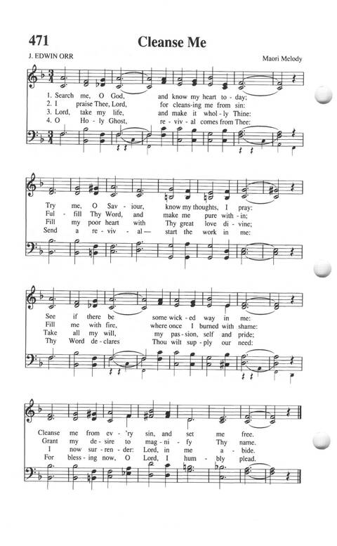 Soul-stirring Songs and Hymns (Rev. ed.) 471. Search me, O God, and ...