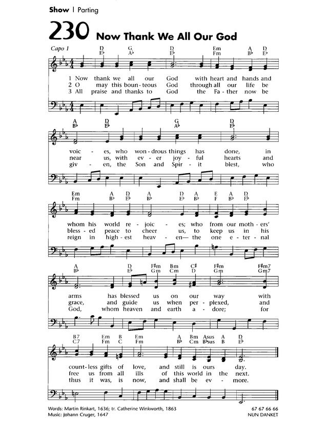 Sing With Me 230. Now thank we all our God | Hymnary.org