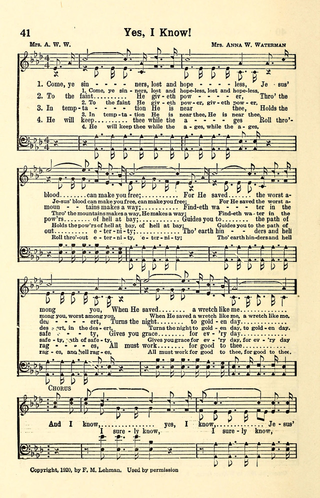 Yes, I know | Hymnary.org