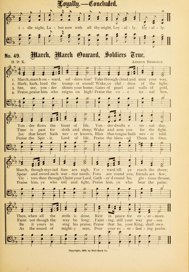 [March, march onward, soldiers true] | Hymnary.org