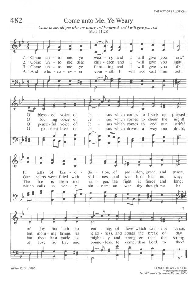 Come Unto Me Hymn Lyrics - bicyclelasopa