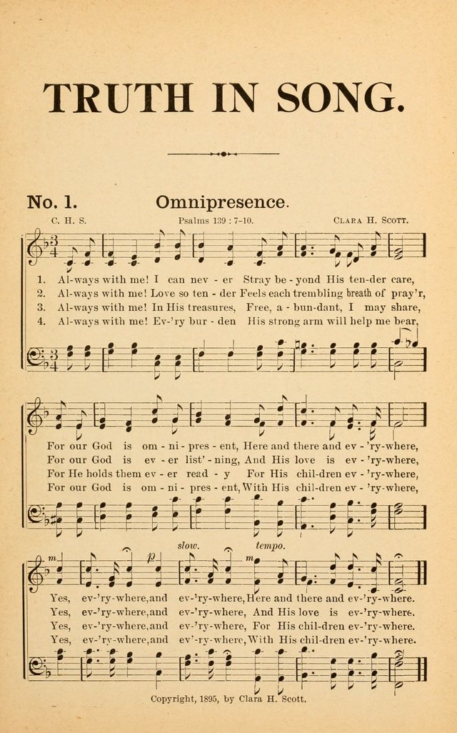 Truth in Song: for the Lovers of Truth Everywhere page 1 | Hymnary.org