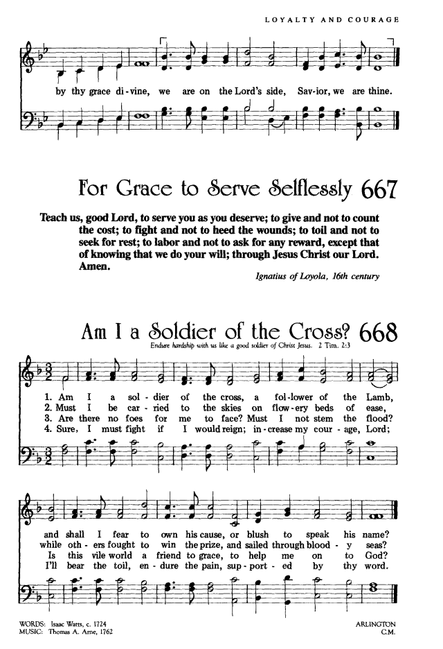 The Worshiping Church 668. Am I a soldier of the cross | Hymnary.org