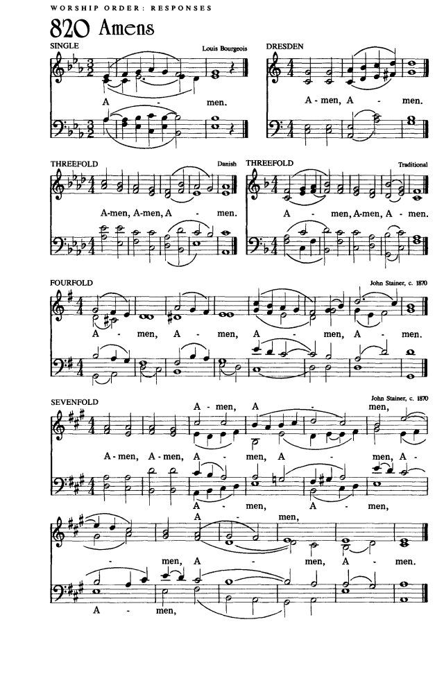 THREEFOLD AMEN (12343) | Hymnary.org