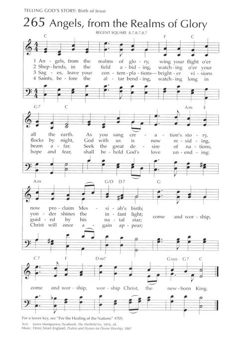 Voices Together 265. Angels, from the realms of glory | Hymnary.org