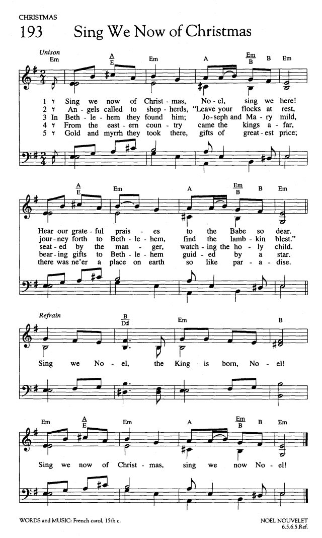 Sing We Now of Christmas | Hymnary.org