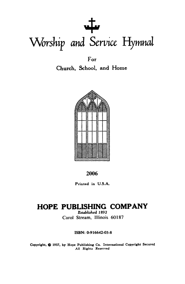 Worship and Service Hymnal: For Church, School, and Home page 1 ...